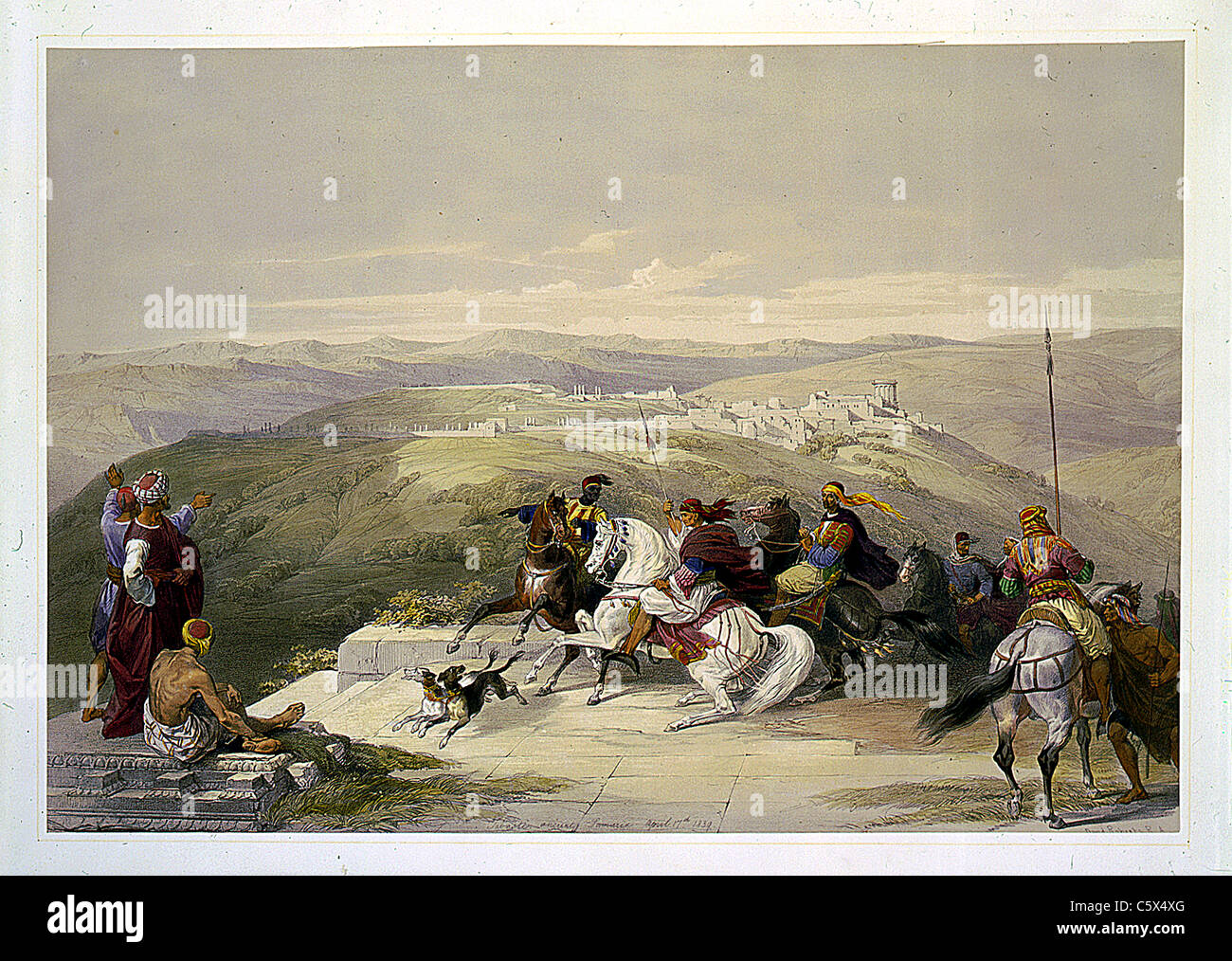 Sebasté, ancient Samaria, April 17th, 1839, Louis Haghe / David Roberts ...