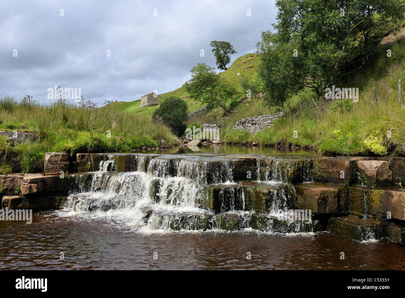 Waterfall cascade river swaledale hi-res stock photography and images ...