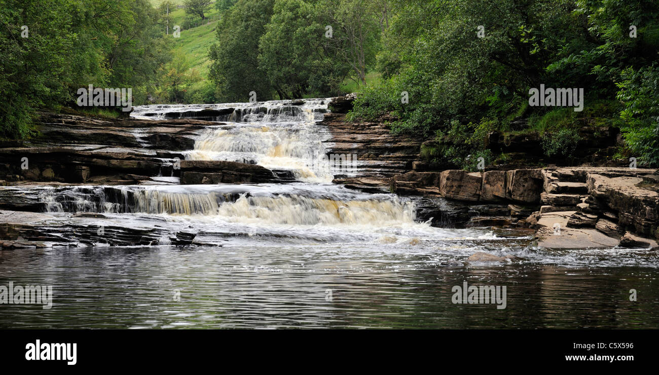 Summer light on Catrake Force, Keld, Swaledale, Yorkshire, England ...