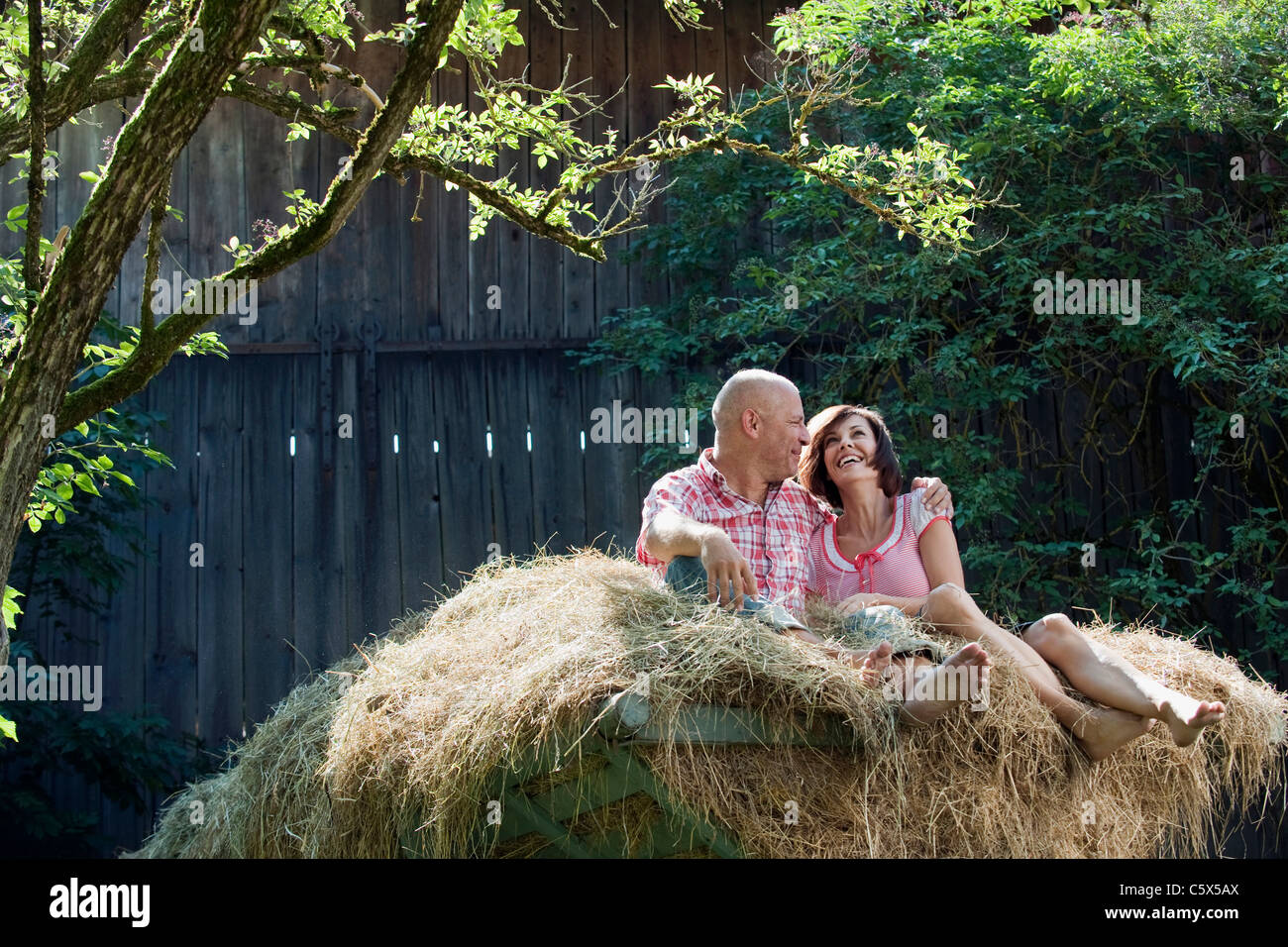 Man Woman Hay Barn High Resolution Stock Photography and Images - Alamy