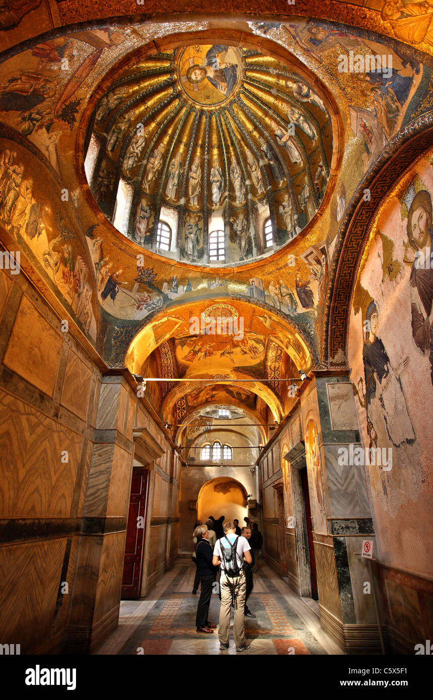 One of the domes in Chora Church, with a beautiful mosaic of Jesus ...