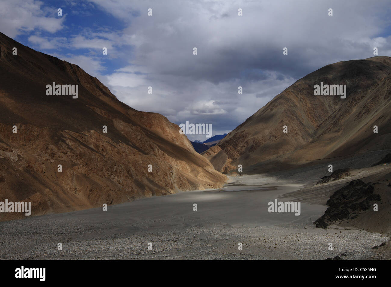 Landscape of the highest cold desert in the world- Ladakh, India Stock ...