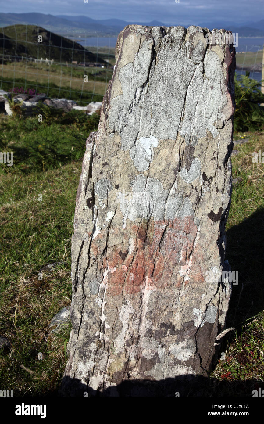 Medieval Christian standing stone carved with cross believed built by ...