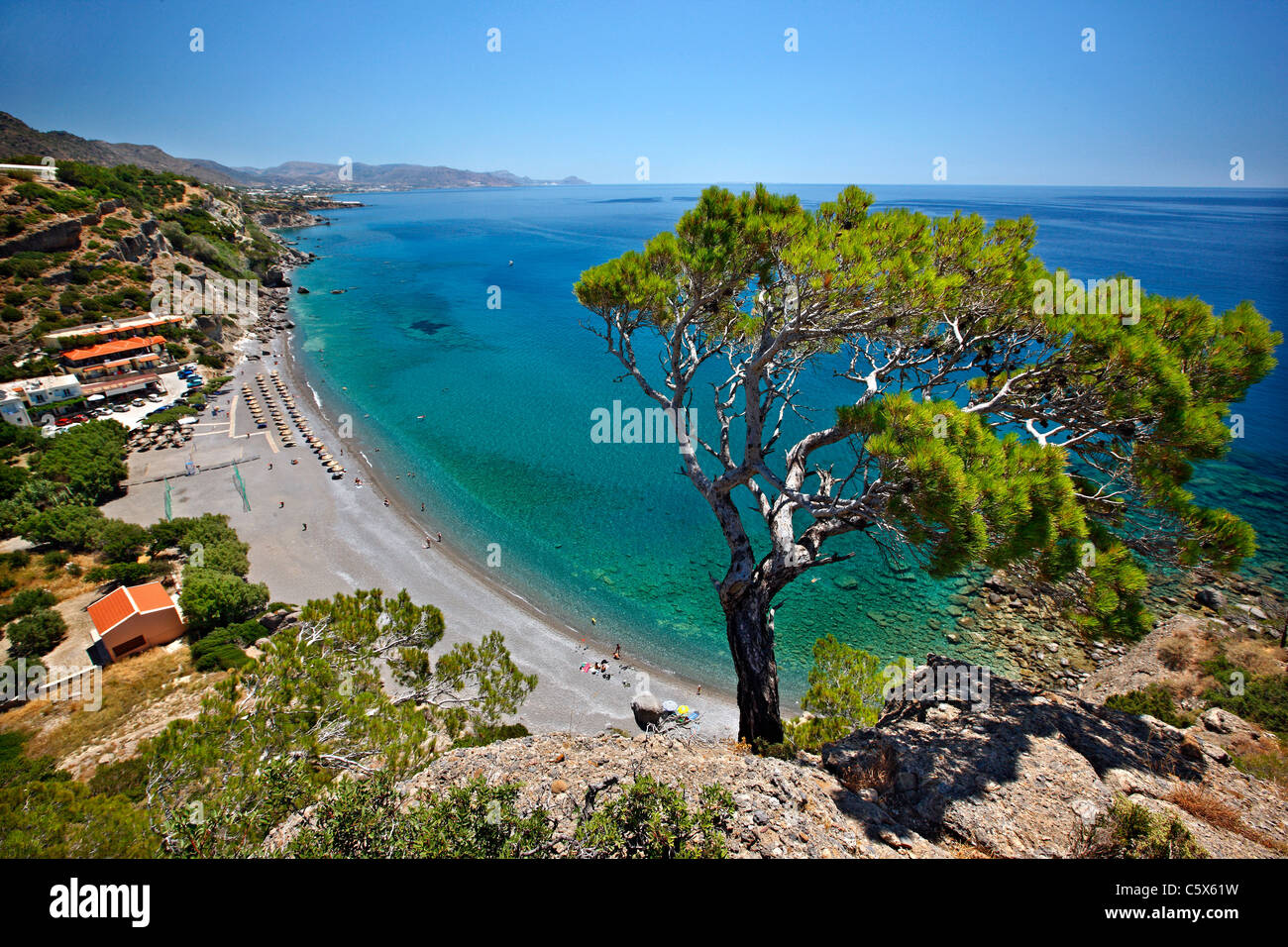 Aghia Fotia beach, about 14 km east of Ierapetra, Lasithi prefecture ...