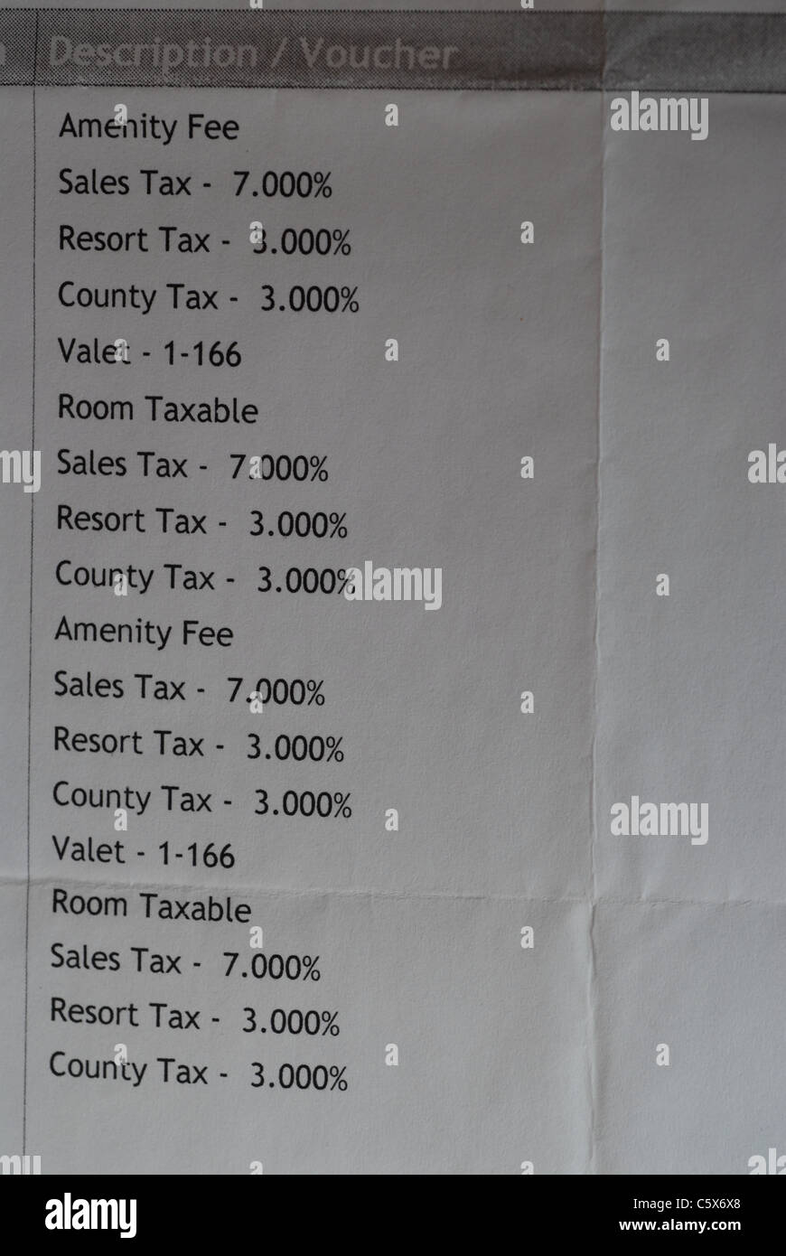 Hotel invoice hi-res stock photography and images - Alamy