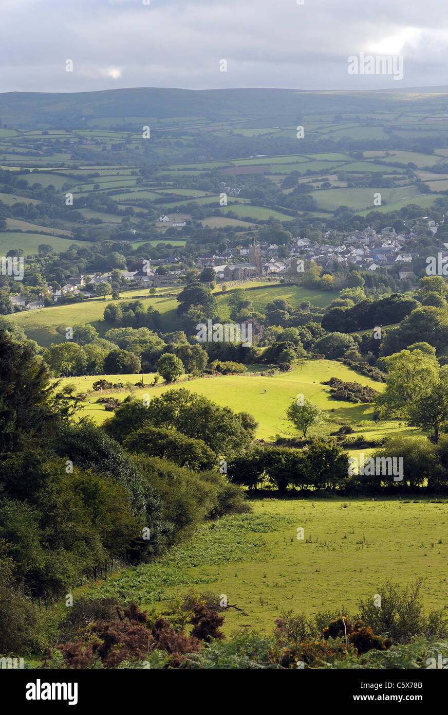 Rolling Devon Fields Near Moretonhampstead On The Slopes Of Dartmoor