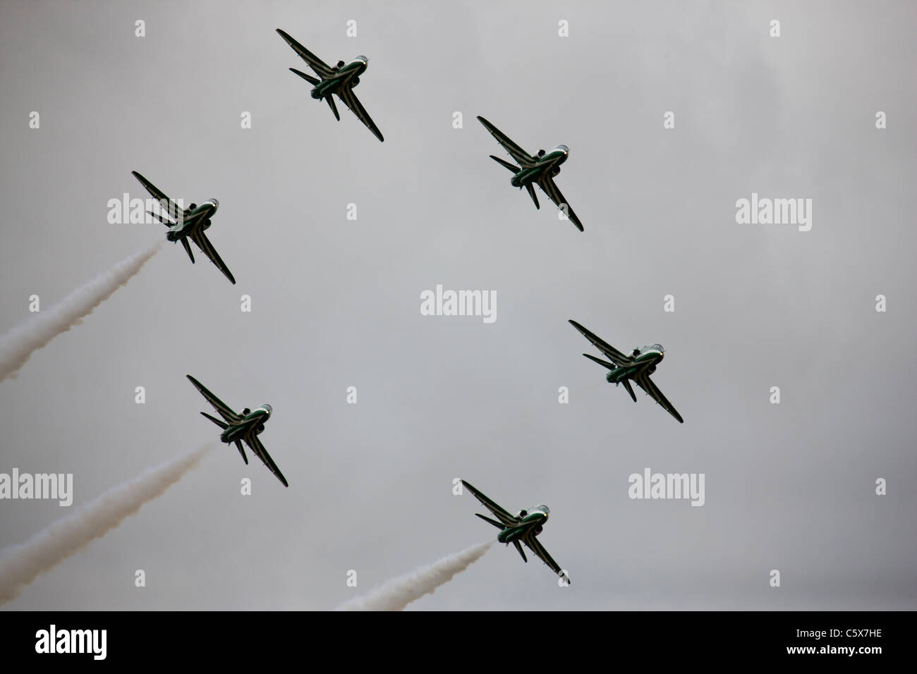 Saudi Hawks aerobatic display team in action Stock Photo - Alamy