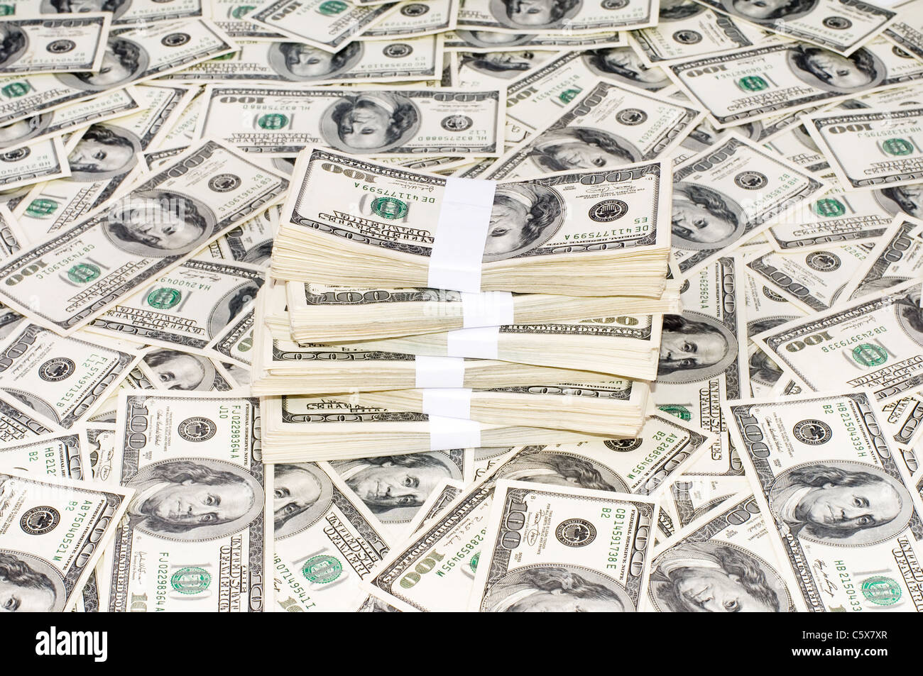 Stacks of Money Stock Photo - Alamy