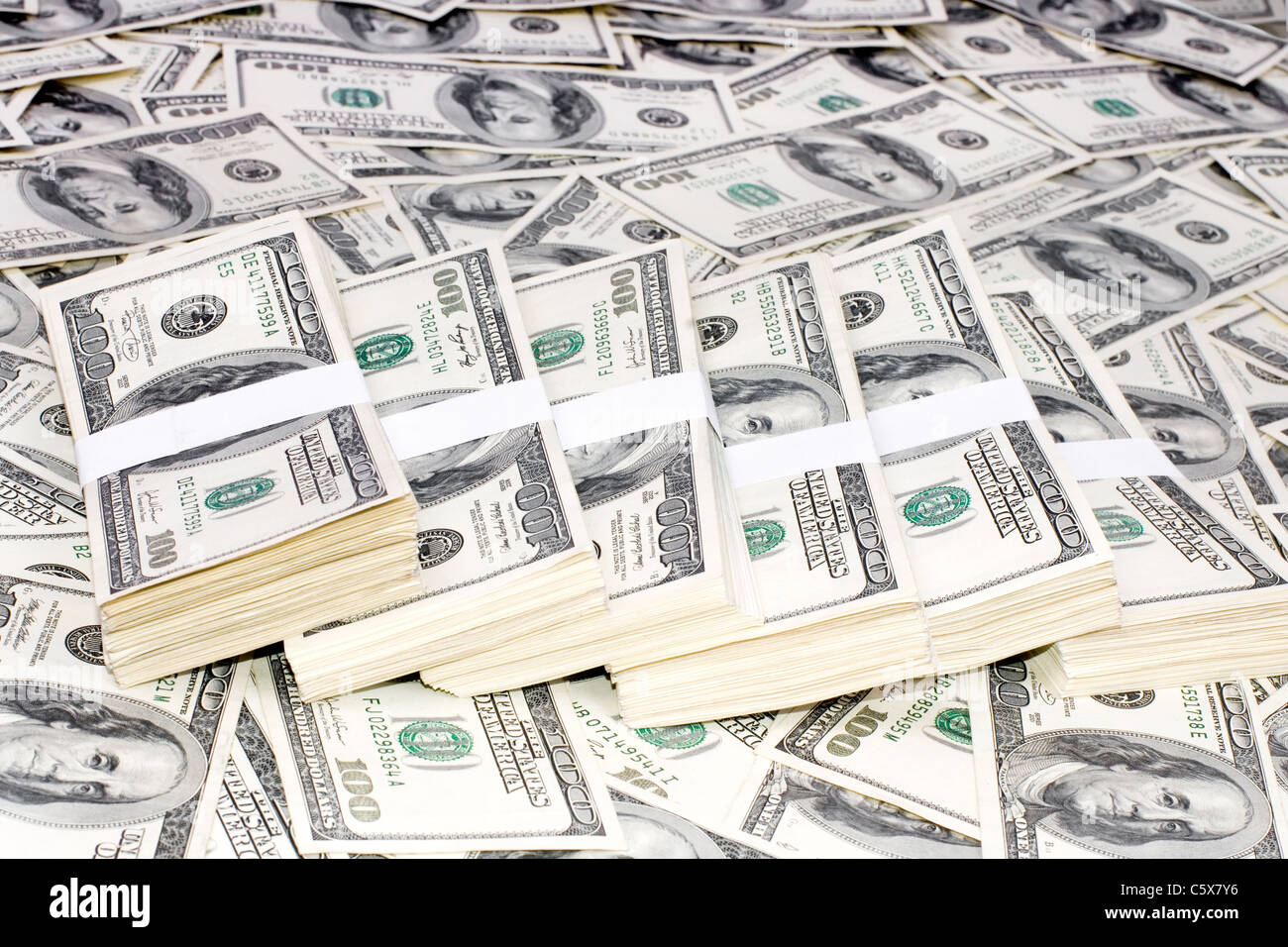Stacks of Money Stock Photo - Alamy