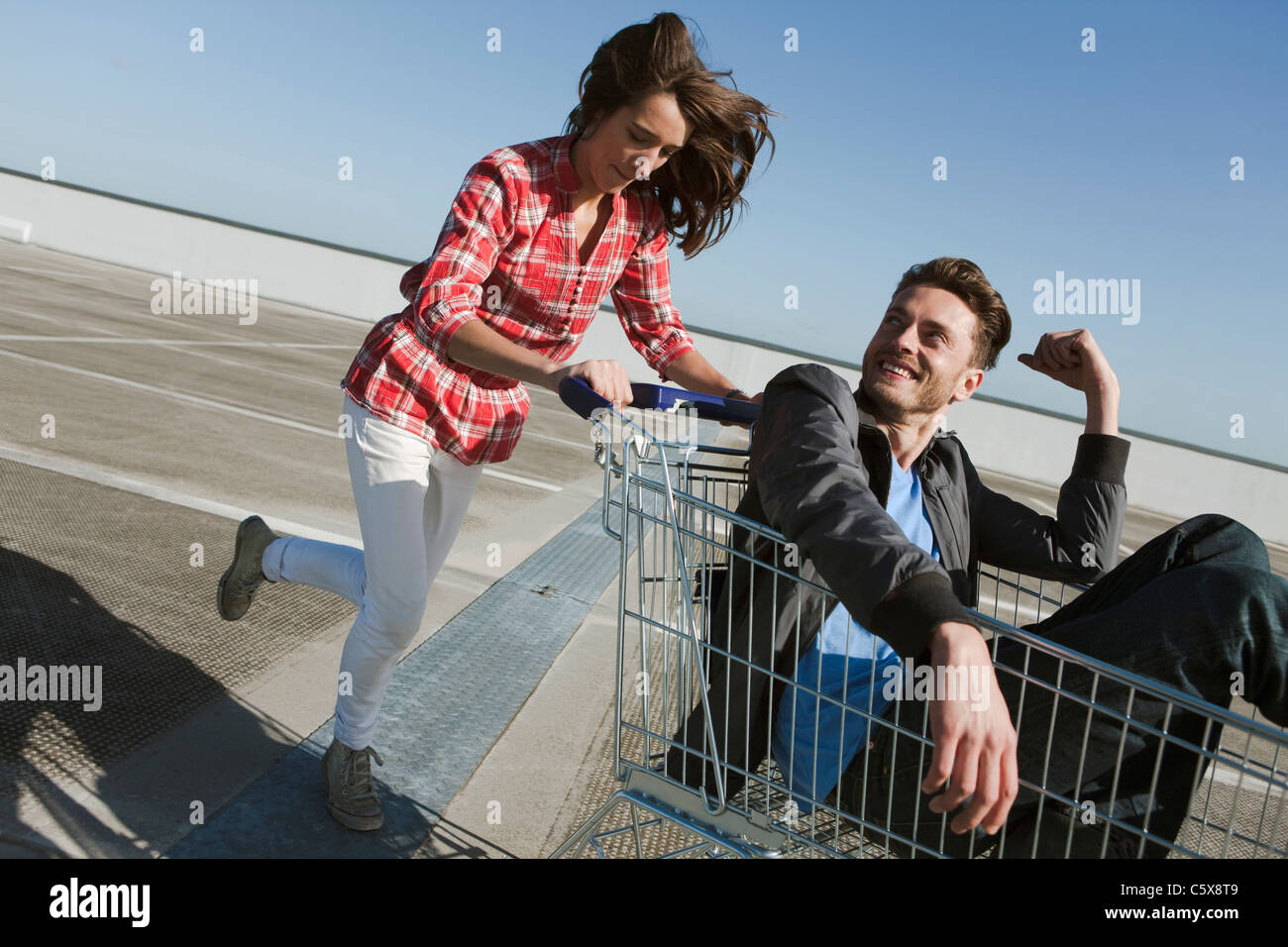 Woman pushing man away park hi-res stock photography and images - Alamy
