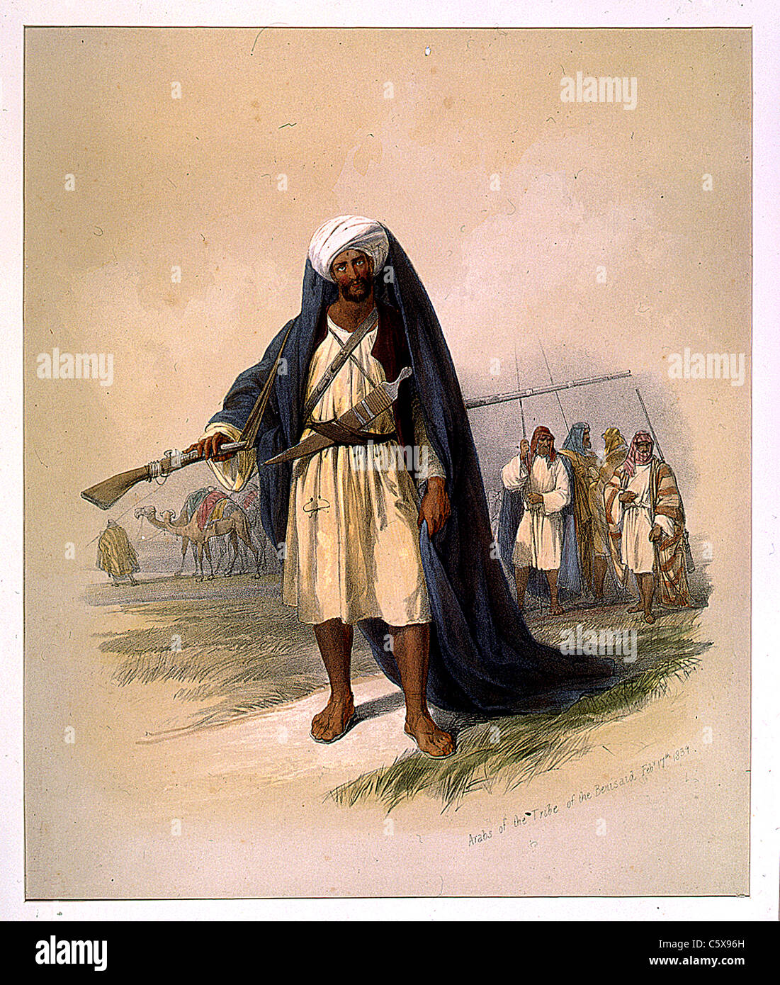 Arabs of the Tribe of the Benisaid Feby 17th 1839, Louis Haghe / David ...