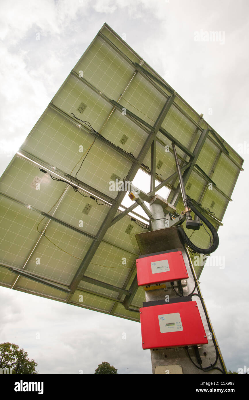 A solar panel at the Bowland wild Boar Park, which is off grid Stock ...
