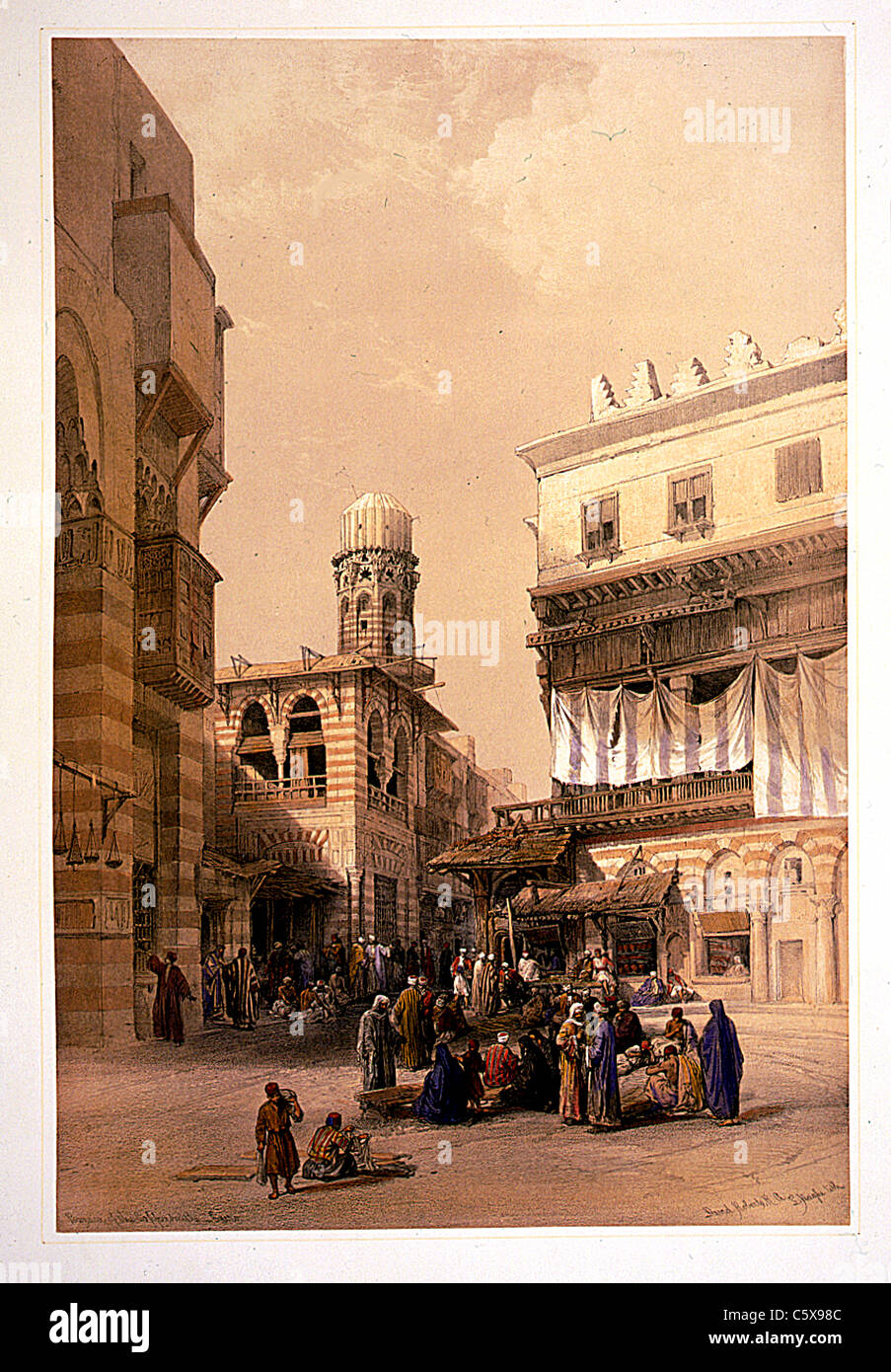David roberts bazaar cairo hi-res stock photography and images - Alamy