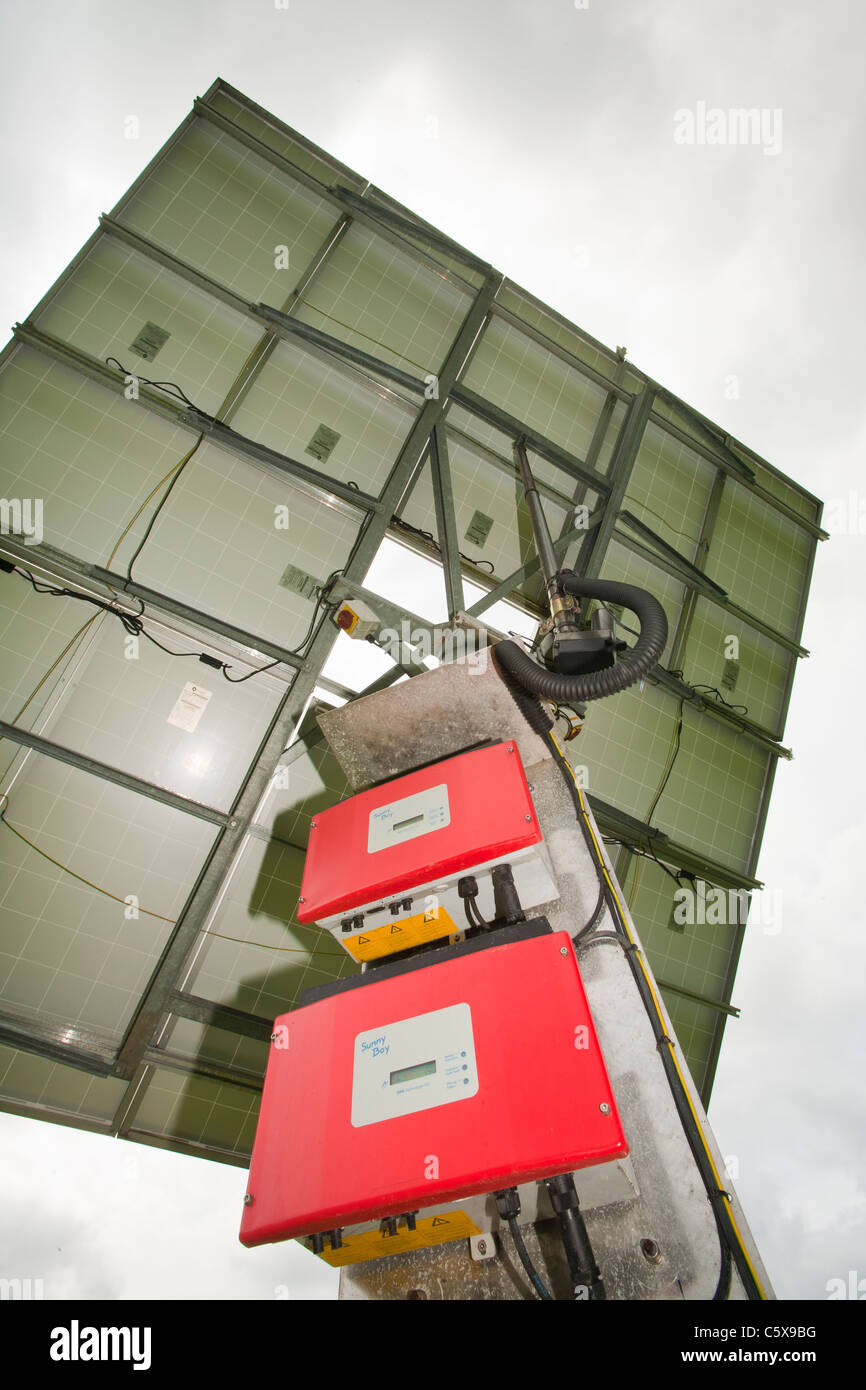A solar panel at the Bowland wild Boar Park, which is off grid Stock ...