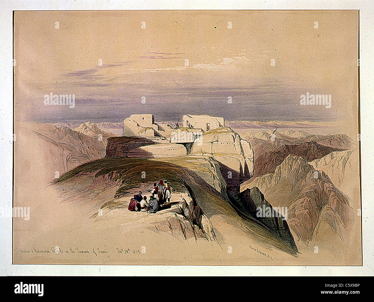 Christian & Mohamedan chapels on the Summit of Sinai Feby 20th 1839 ...