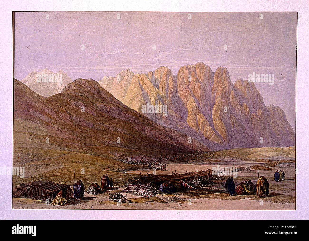 Encampment of the Aulad Sa'id Mount Sinai Feby 18th 1839, Louis Haghe ...