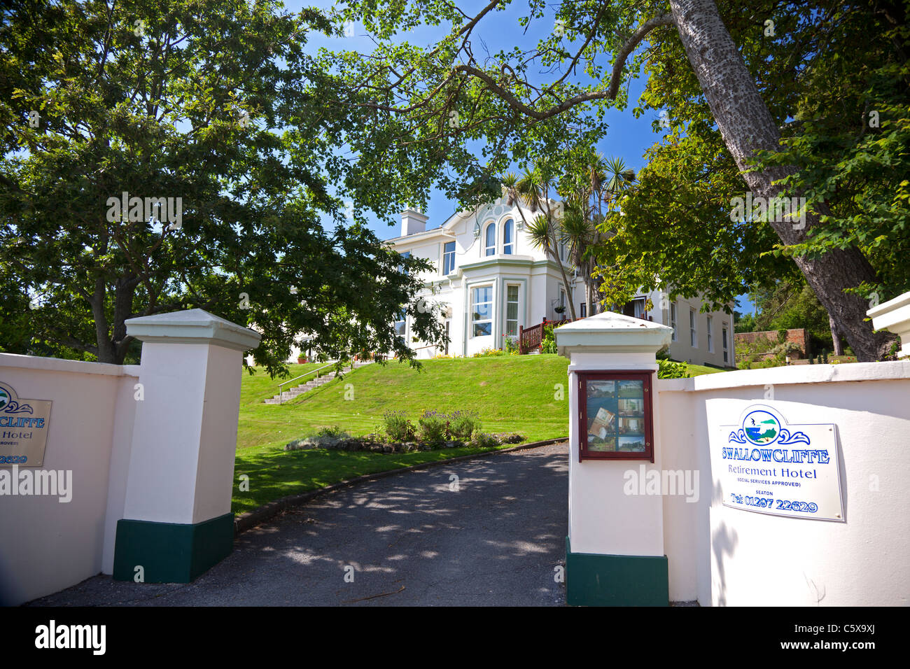 The Swallowcliffe residential care home, Seaton, Devon Stock Photo - Alamy