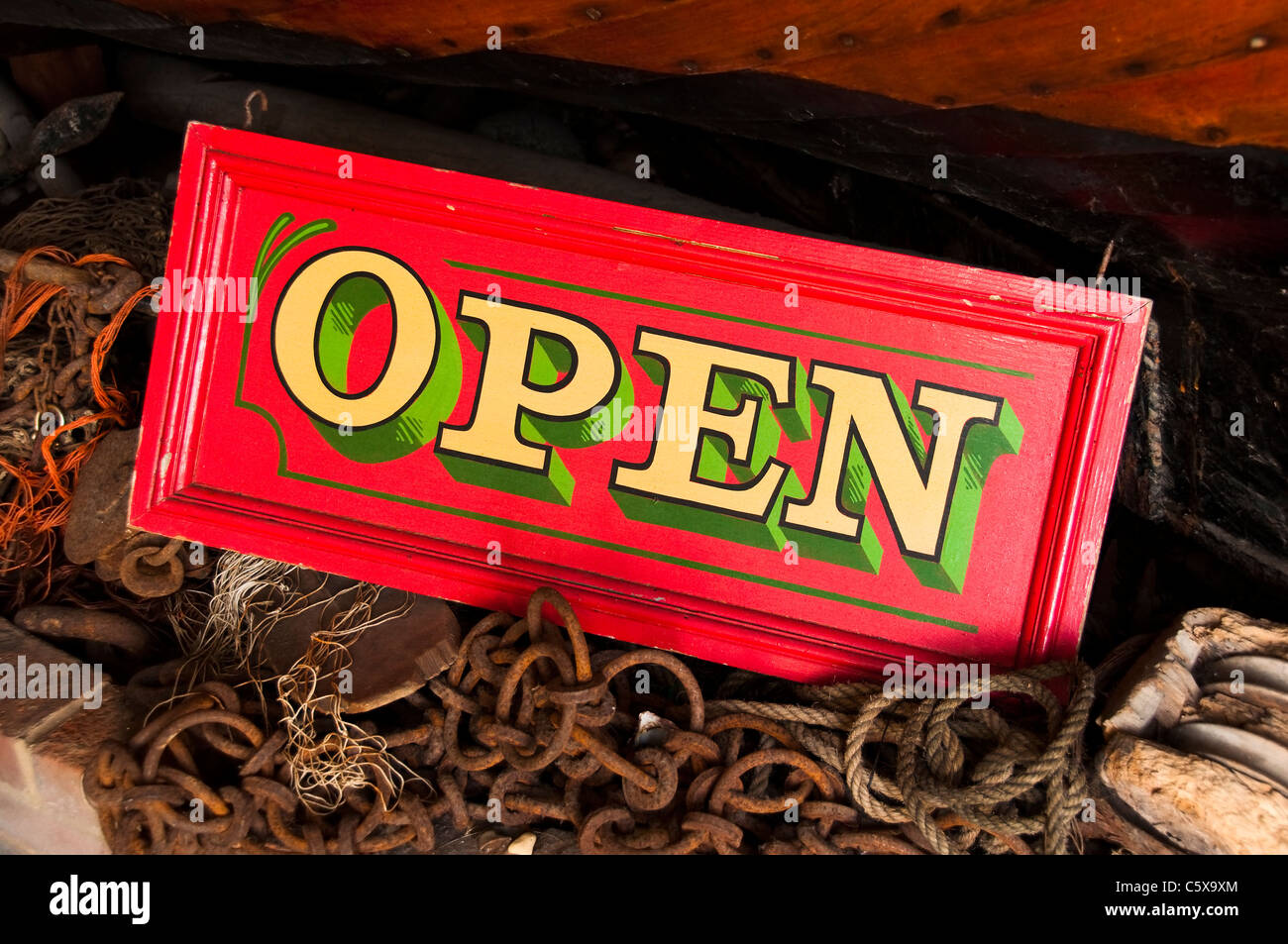 Board open sign hi-res stock photography and images - Alamy