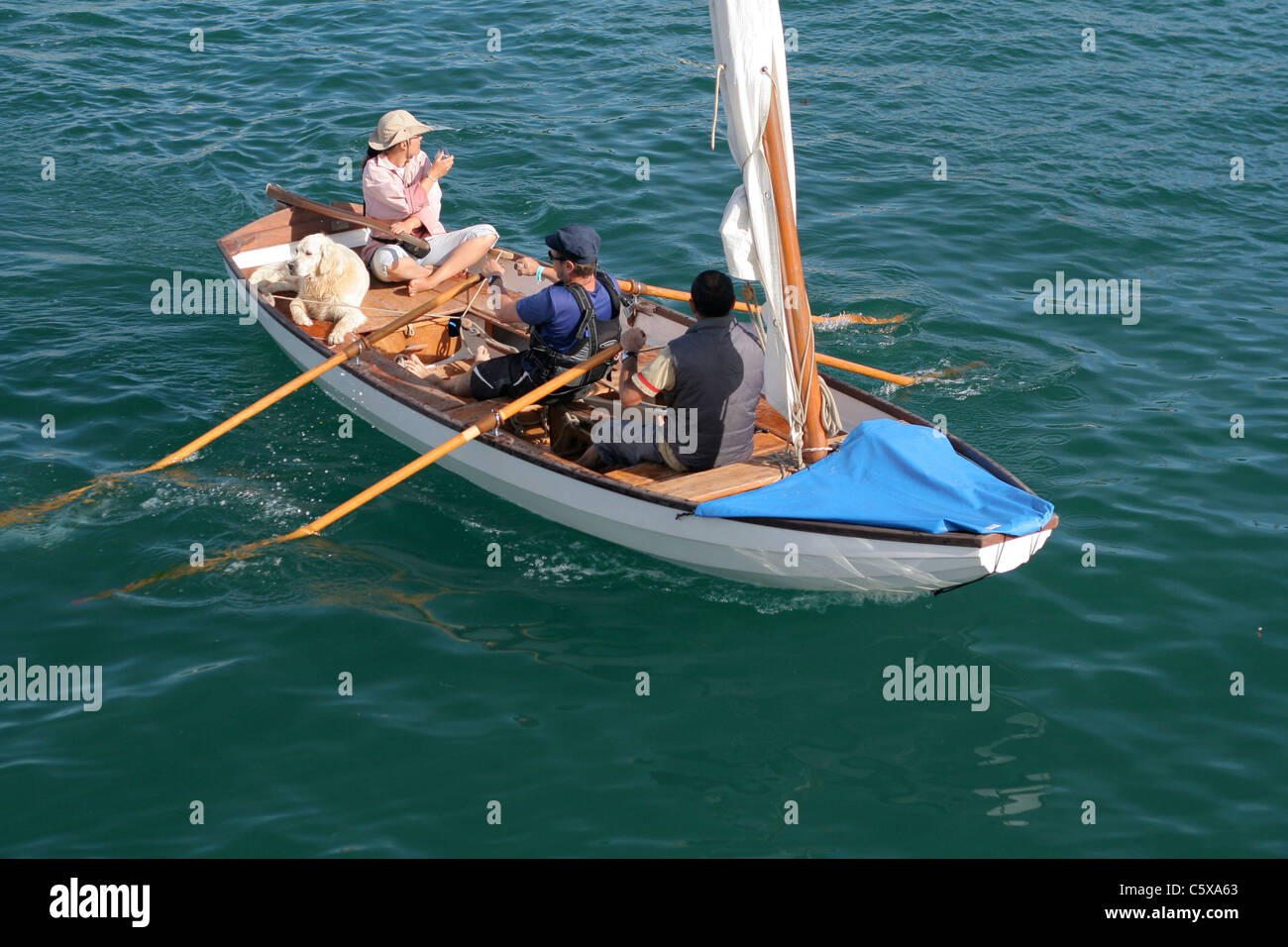 Boat with oars and sail hi-res stock photography and images - Alamy