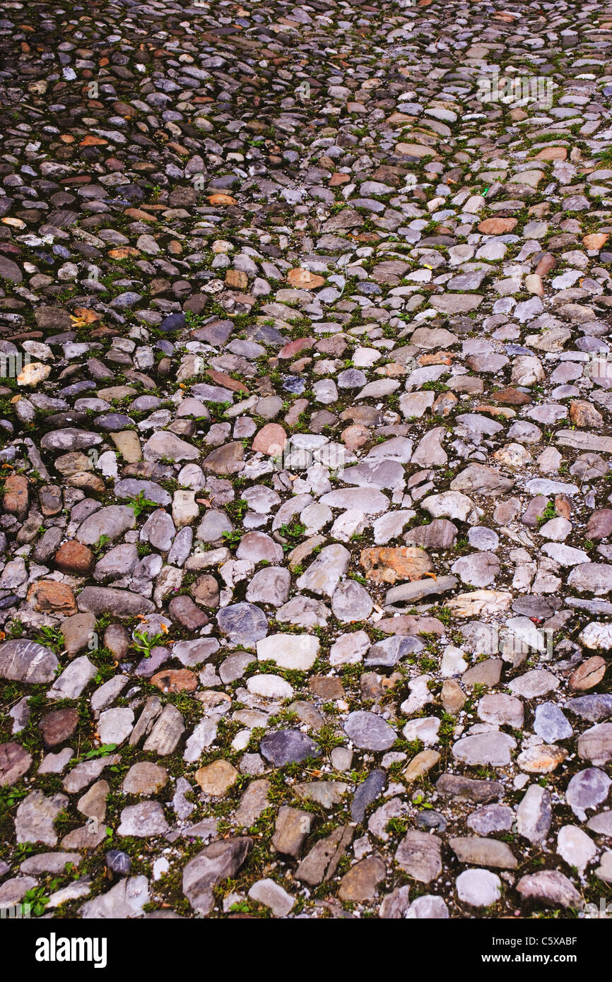 Cobbled pavement, full frame Stock Photo - Alamy