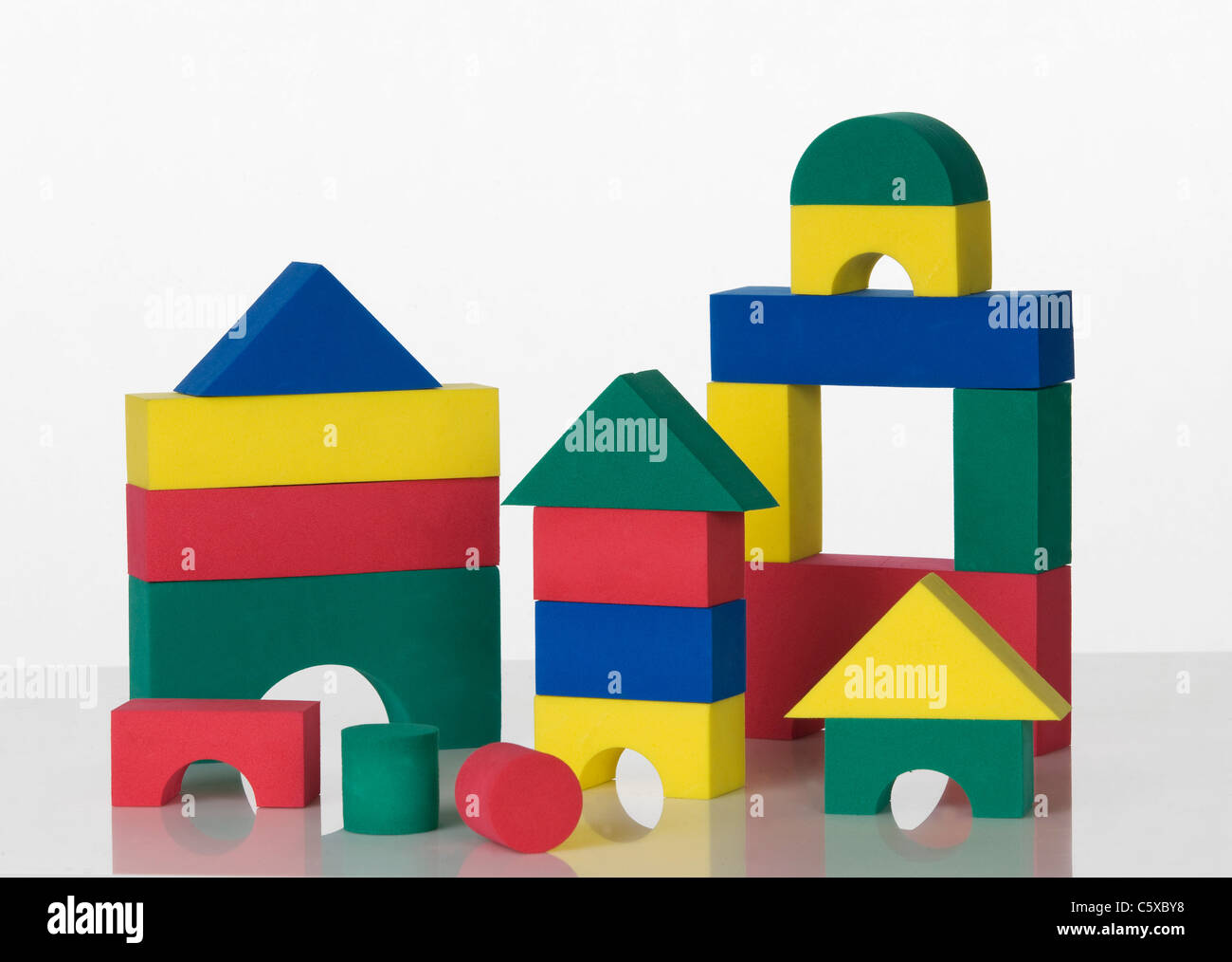 Colourful building bricks Stock Photo - Alamy