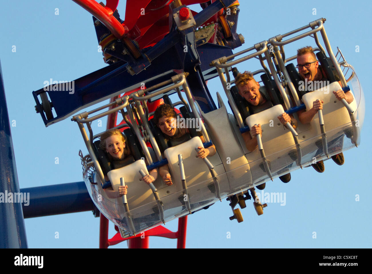 Visitors to Luna Park in Coney Island enjoy the new Screaming Eagle ...