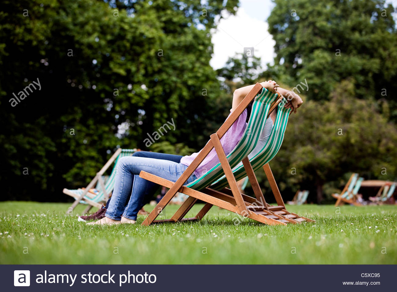 People Sunbathing In Park Stock Photos & People Sunbathing In Park ...