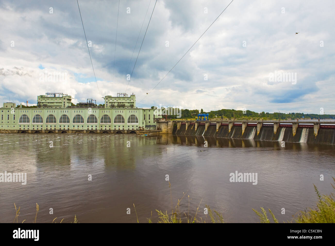 Volkhov HYDROELECTRIC POWER station-hydro power station on river ...