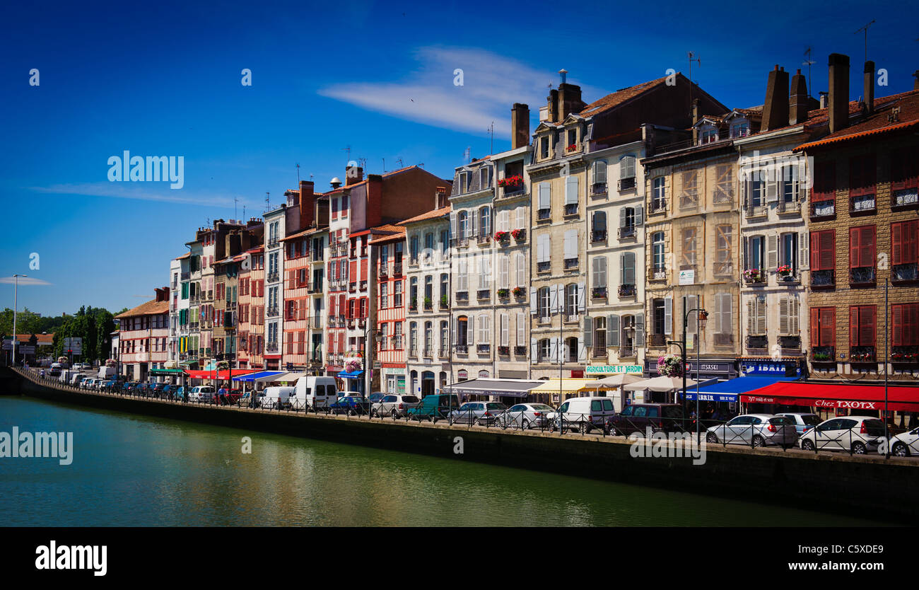 Looking across the River Nive in Bayonne, France Stock Photo - Alamy