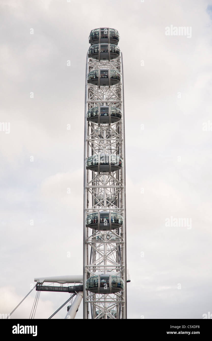 A side view of the large ferris wheel known as the London Eye, South ...