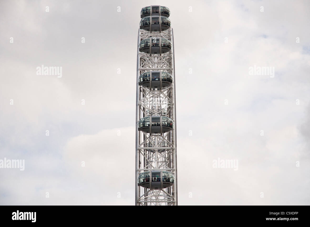 A side view of the large ferris wheel known as the London Eye, South ...