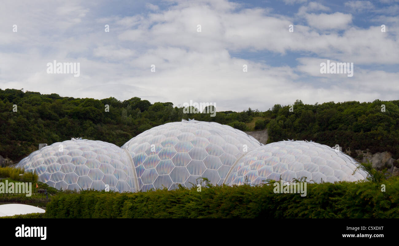 The Giant Biomes at The Eden Project in Cornwall Stock Photo - Alamy