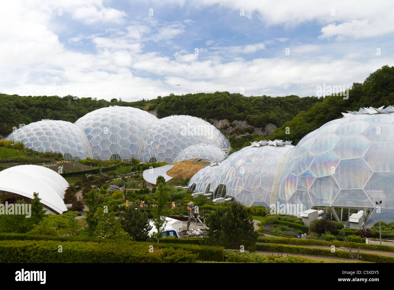 The Giant Biomes at The Eden Project in Cornwall Stock Photo - Alamy