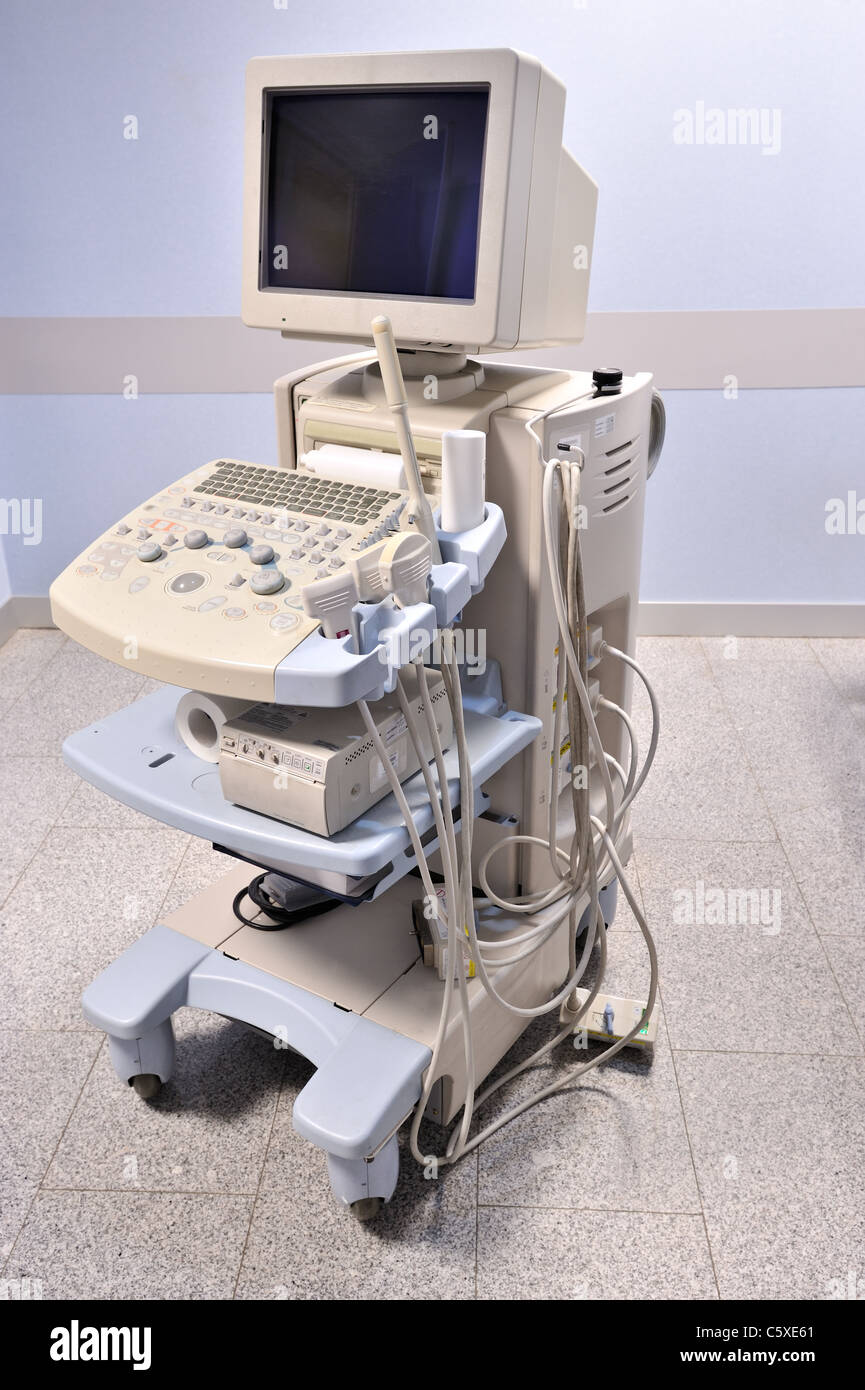 Echography equipment in healthcare structure Stock Photo - Alamy