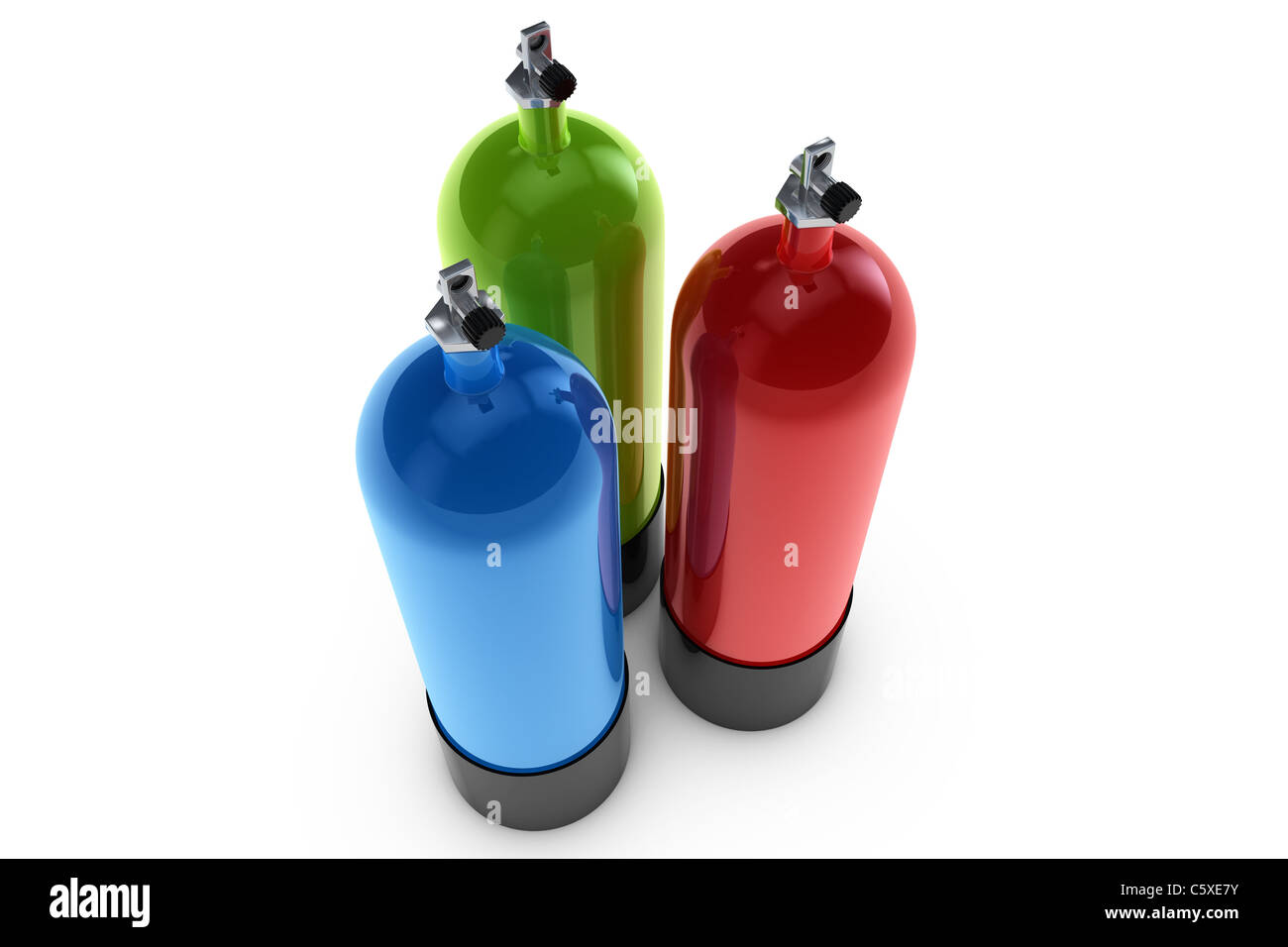 Scuba diving tank isolated on white Stock Photo - Alamy