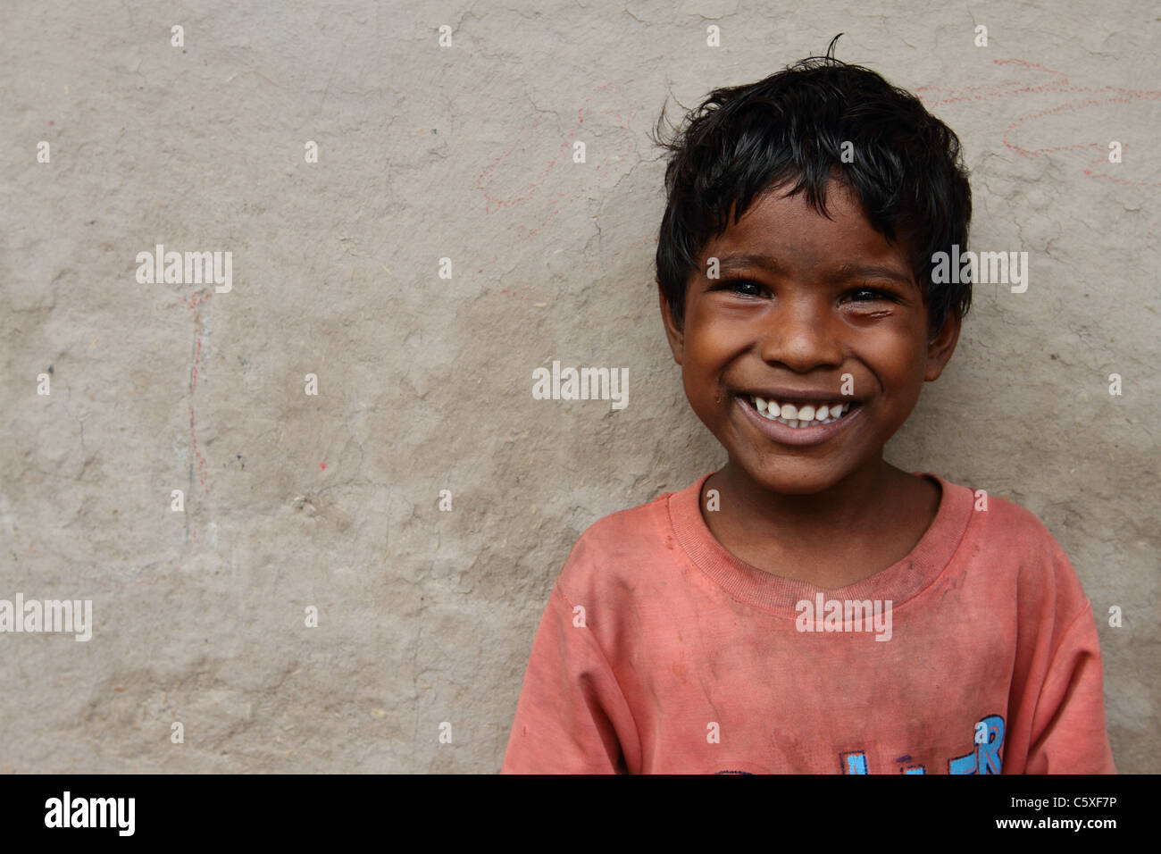 Indian village boy laughing hi-res stock photography and images - Alamy