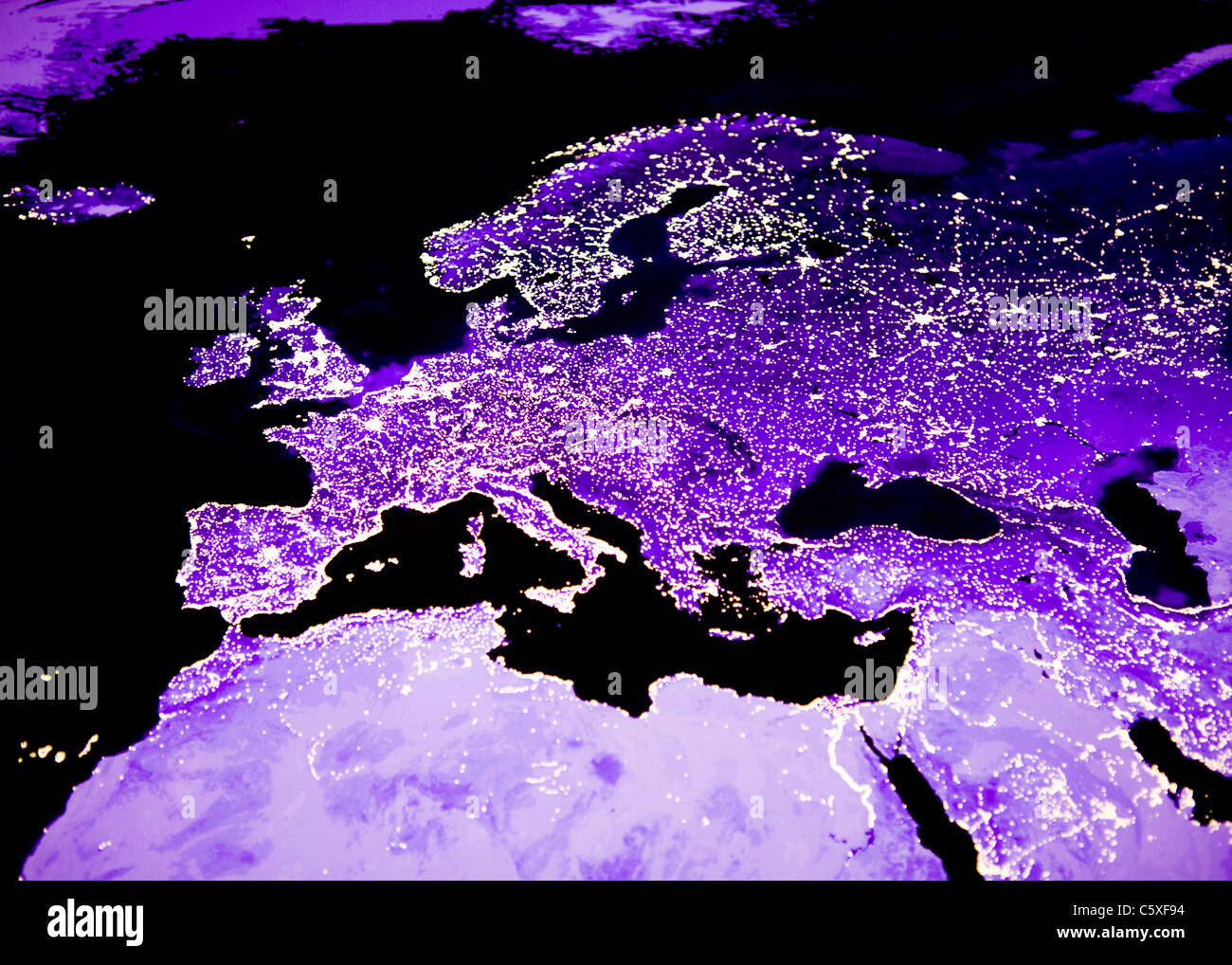 Europe satellite image hi-res stock photography and images - Alamy