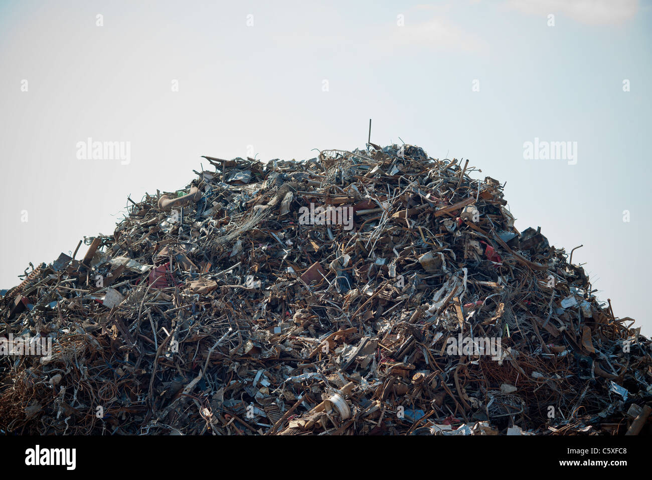 Metal awaiting processing in a recycling plant along the Gowanus Canal ...