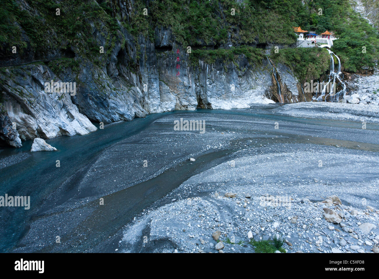 Changchun (Eternal Spring) Shrine, cliffside waterfall and cascades ...