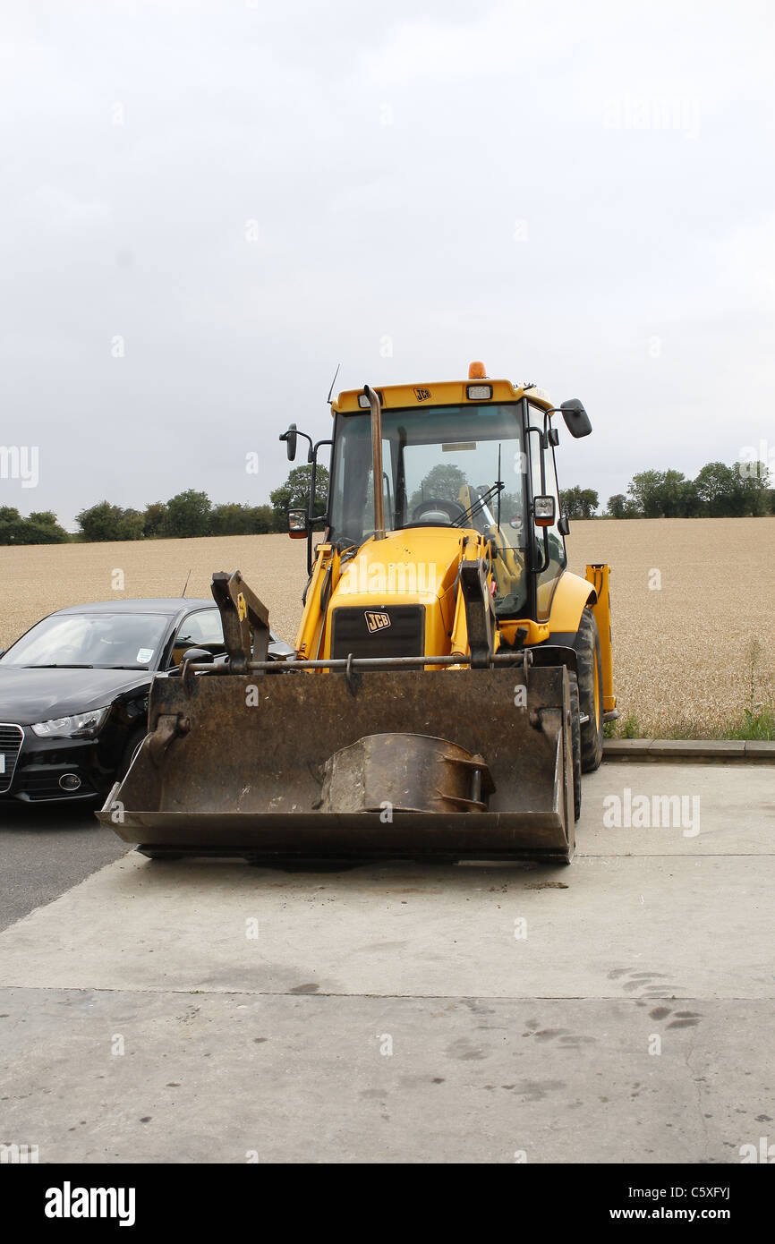 JCB in car park Tropical Butterfly House, Wildlife & Falconry Centre ...