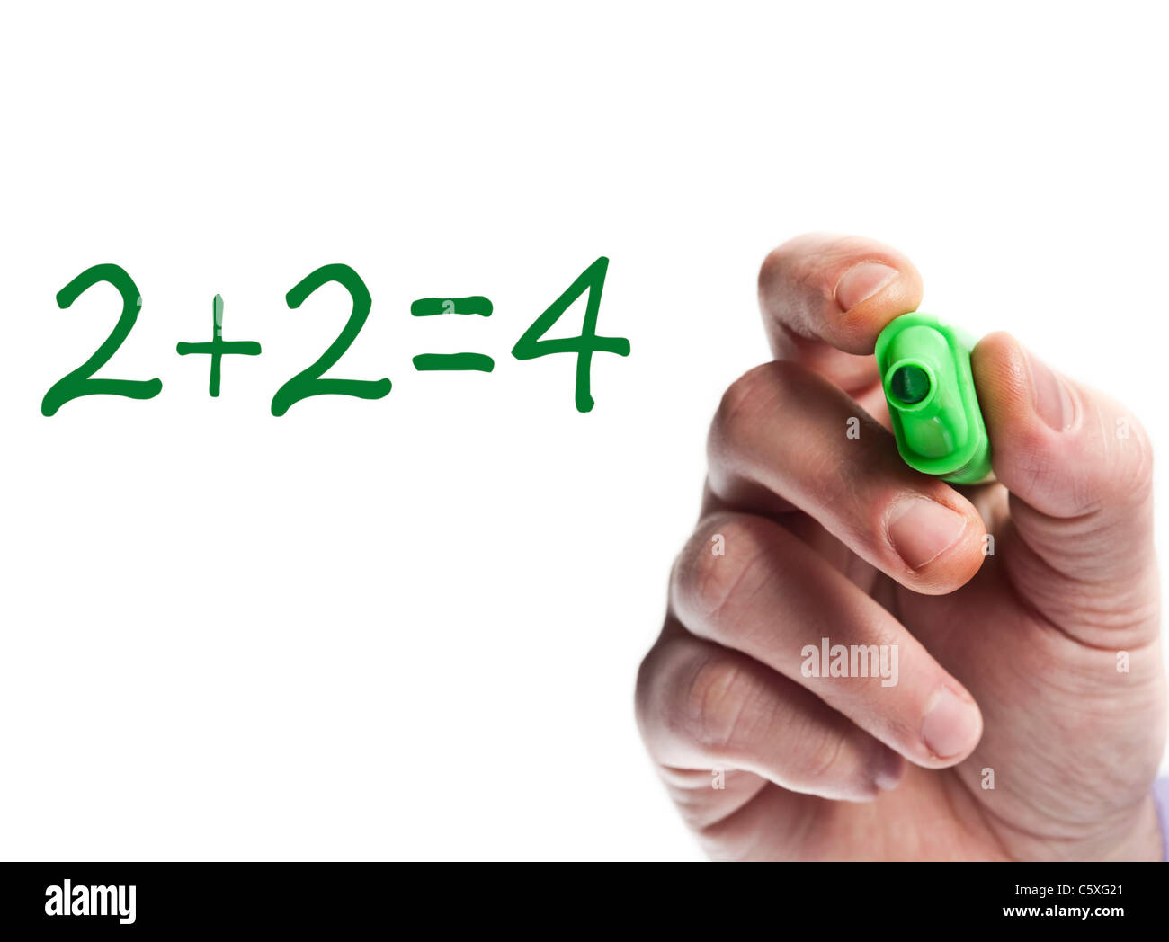 Hand holding green pen isolated hi-res stock photography and images - Alamy