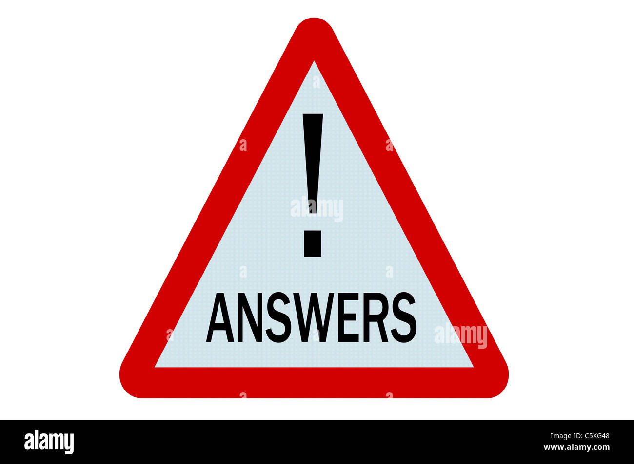Answers sign illustration on white background Stock Photo - Alamy