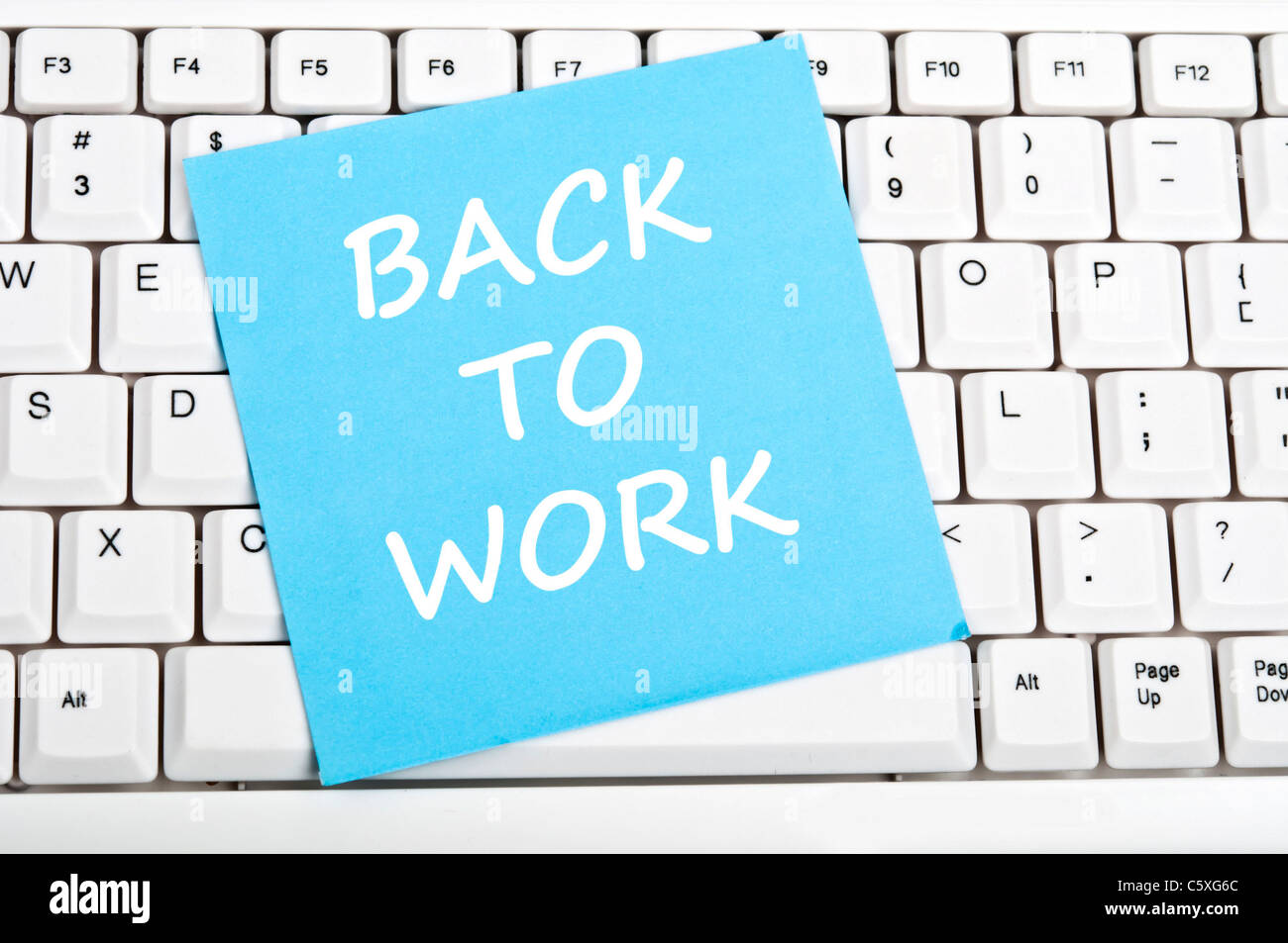 Back to work postit hi-res stock photography and images - Alamy