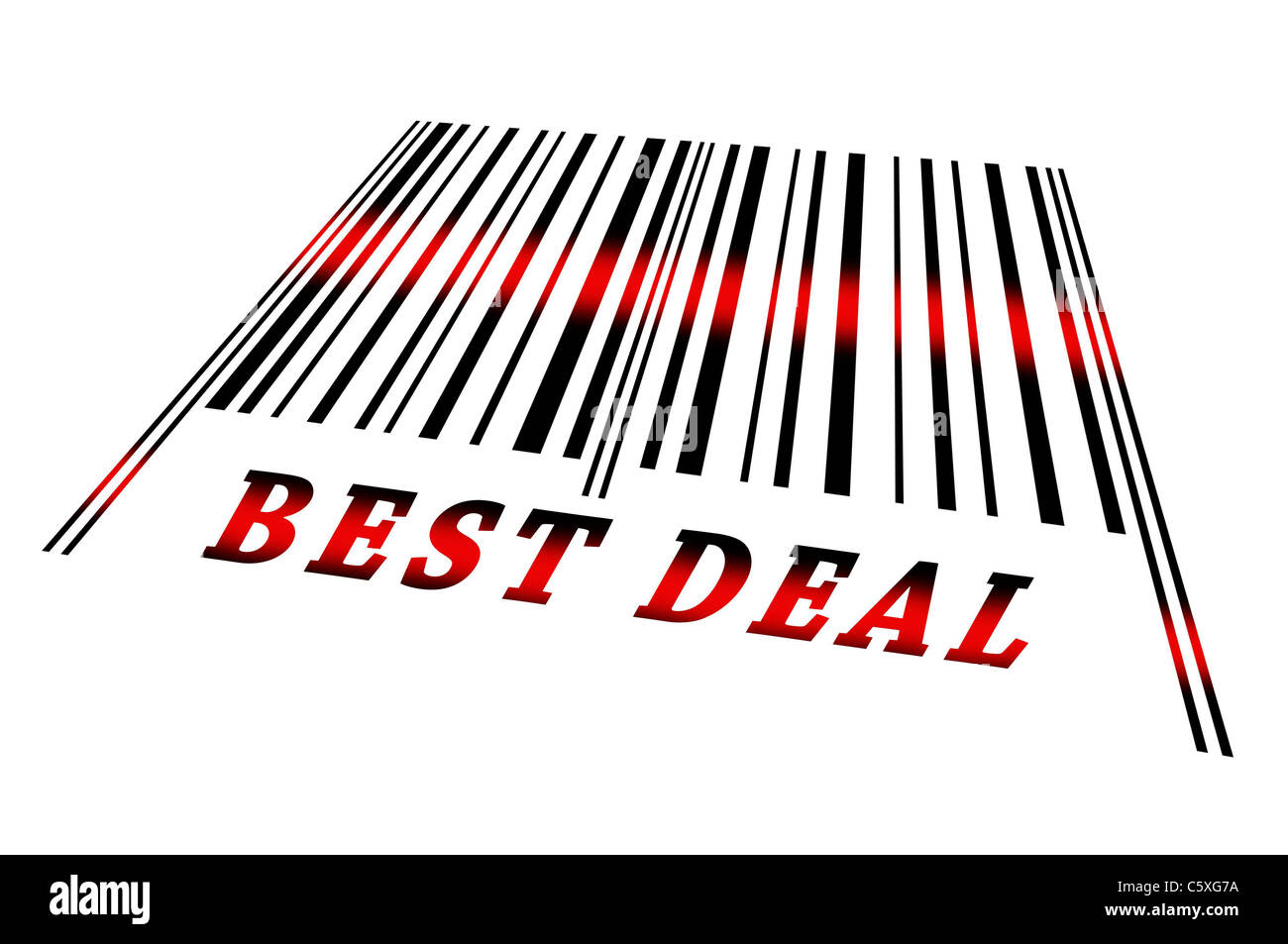 Best deal word on barcode scanned Stock Photo - Alamy
