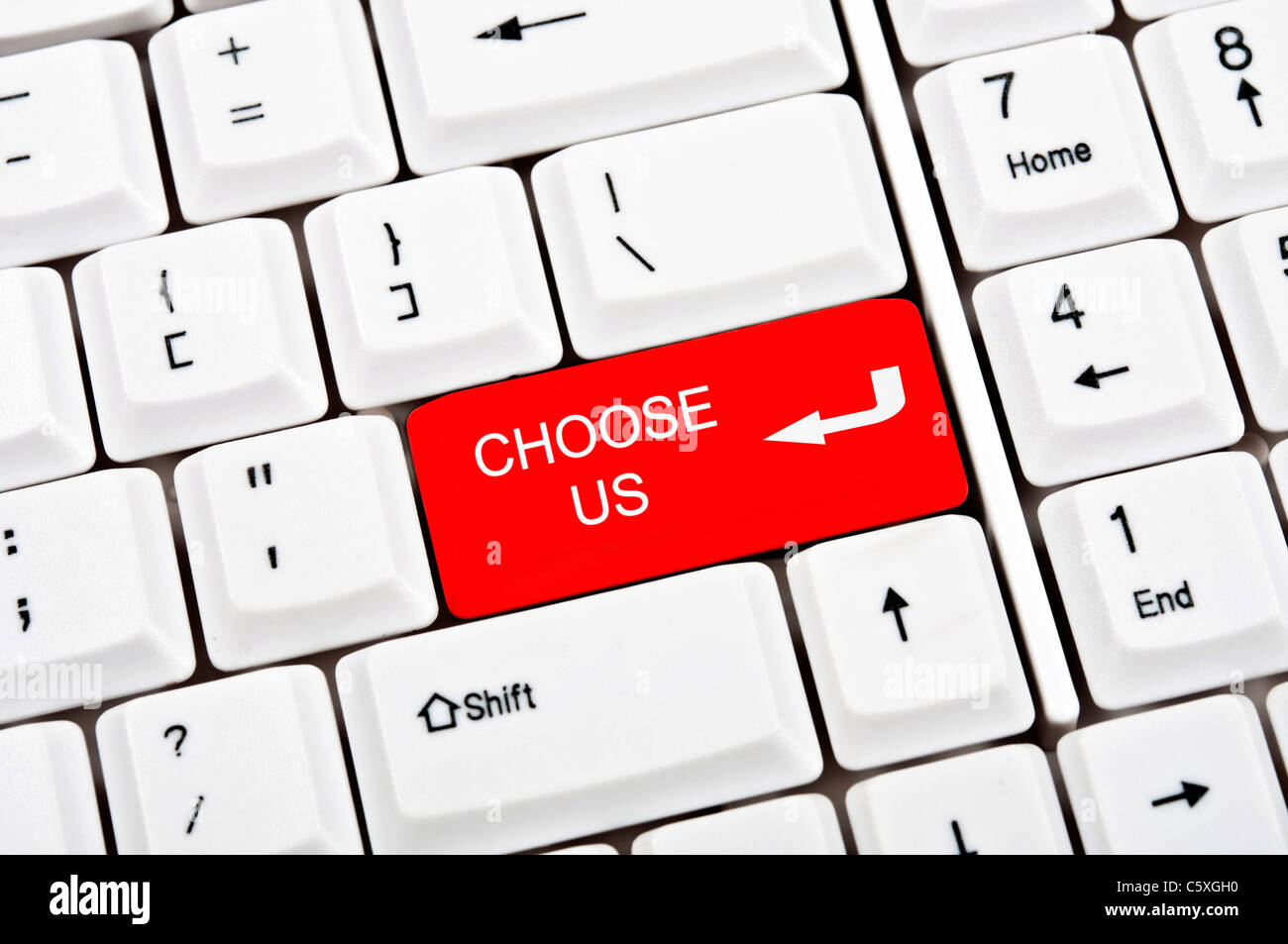 Choose us key in place of enter key Stock Photo - Alamy