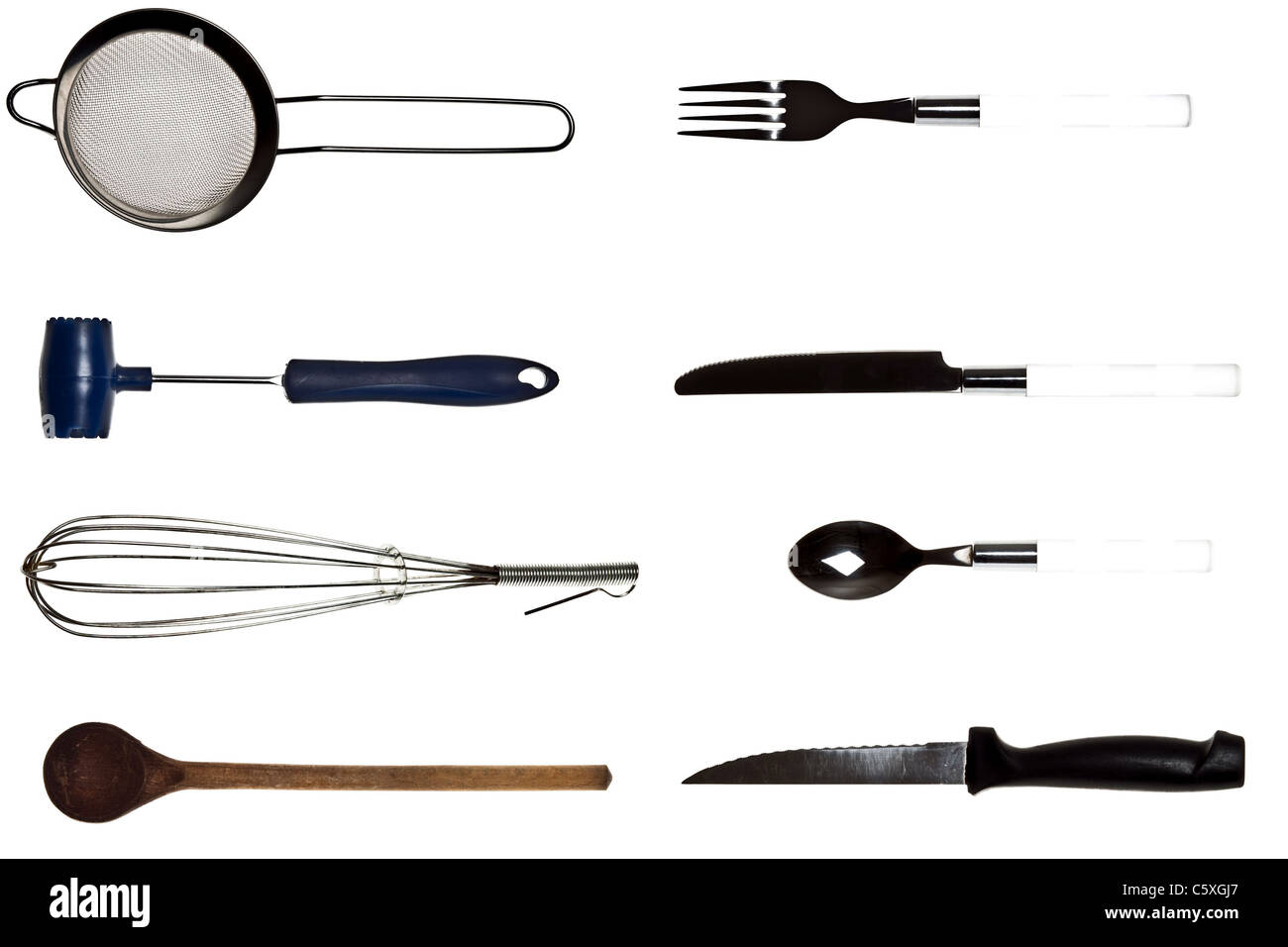 Collage isolated kitchen utensils hi-res stock photography and images ...