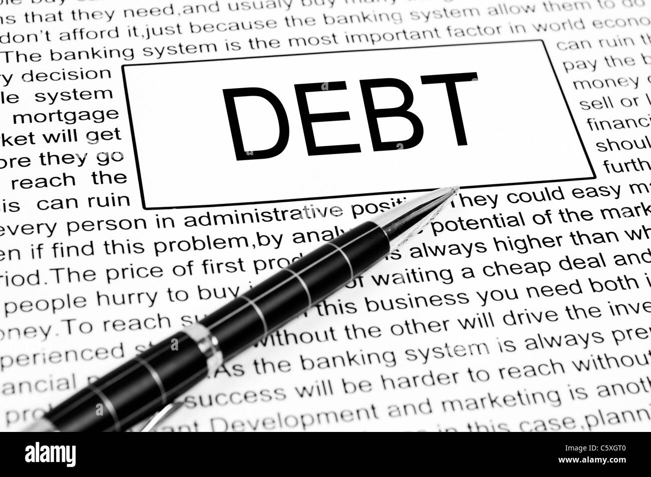 Debt word hi-res stock photography and images - Alamy