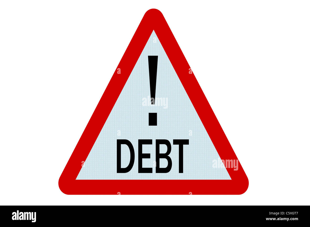 Debt sign illustration on white background Stock Photo - Alamy