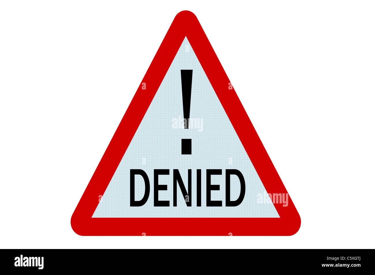 Denied sign illustration on white background Stock Photo - Alamy