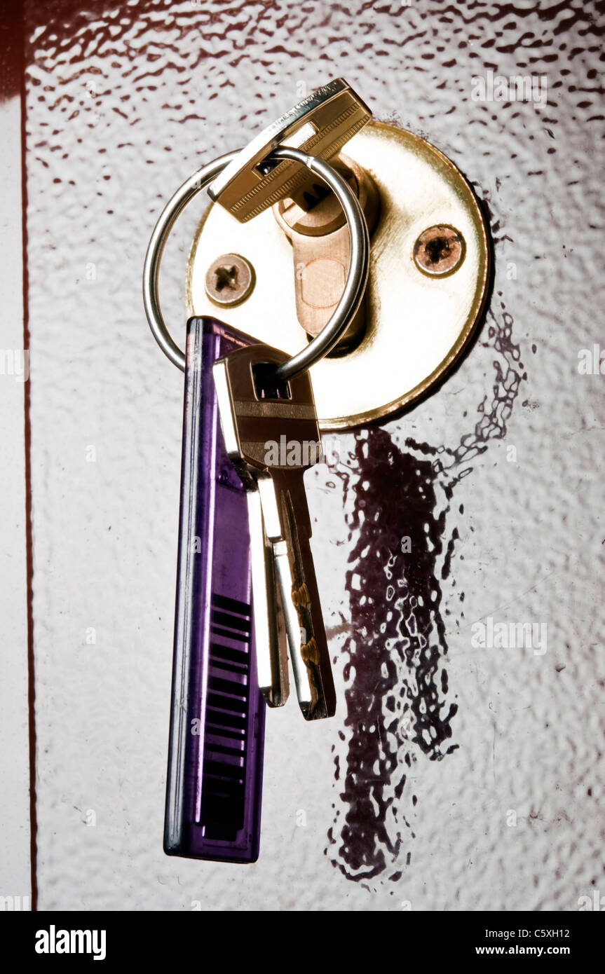 Closeup to lock and key Stock Photo - Alamy